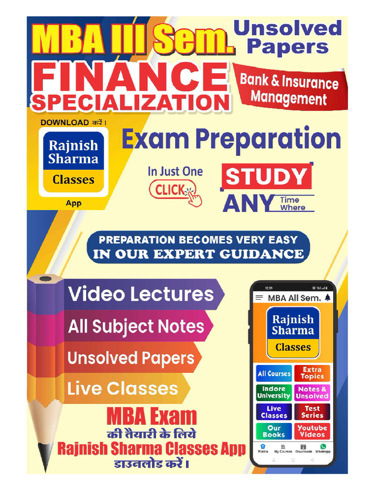 Bank & Ins. MBA III Sem 2024 | PDF | Banks | Insurance