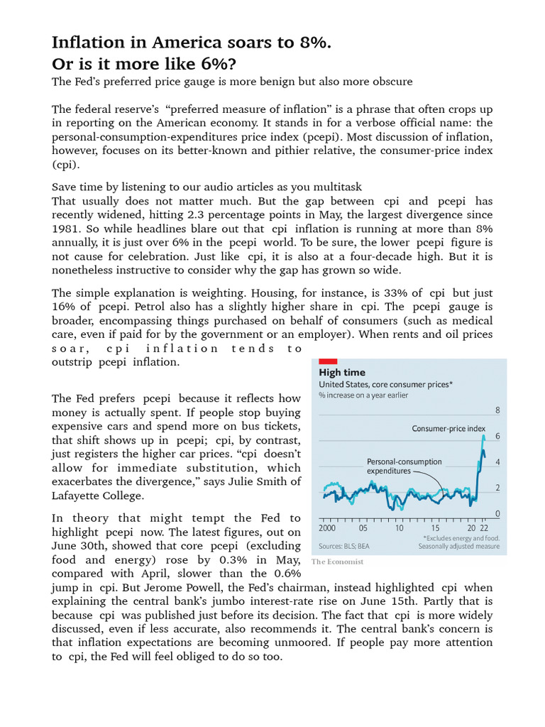 Understanding U.S. Inflation Metrics | PDF | Consumer Price Index ...