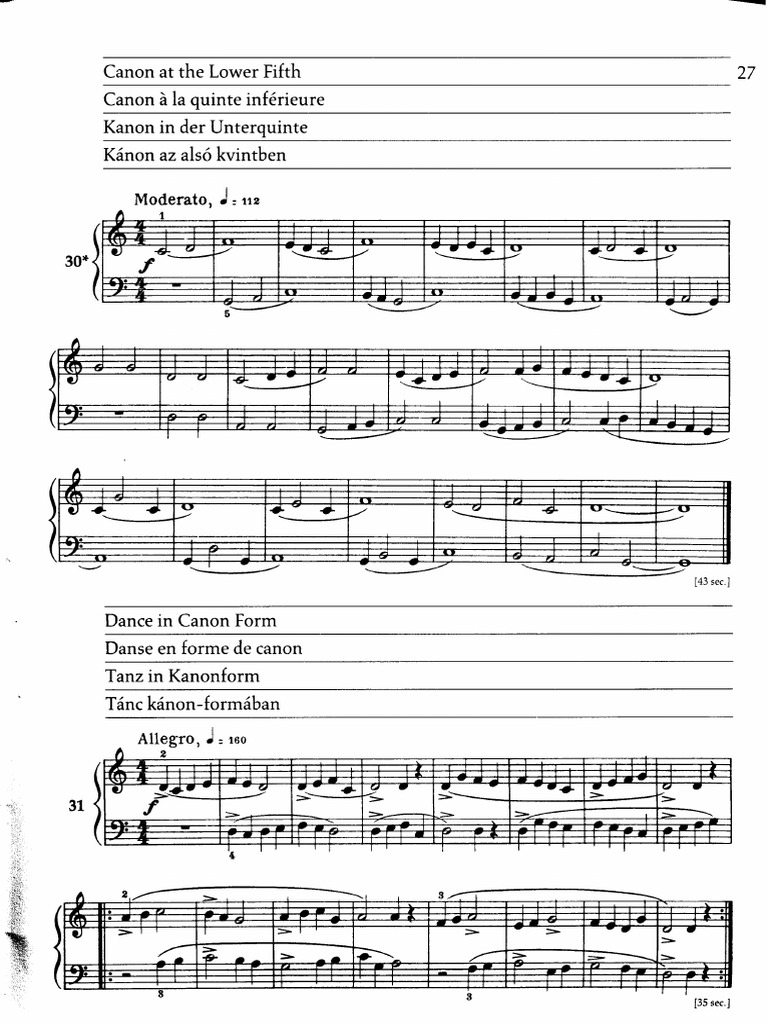 Bartok - Mikrokosmos Vol. 1-20 | PDF