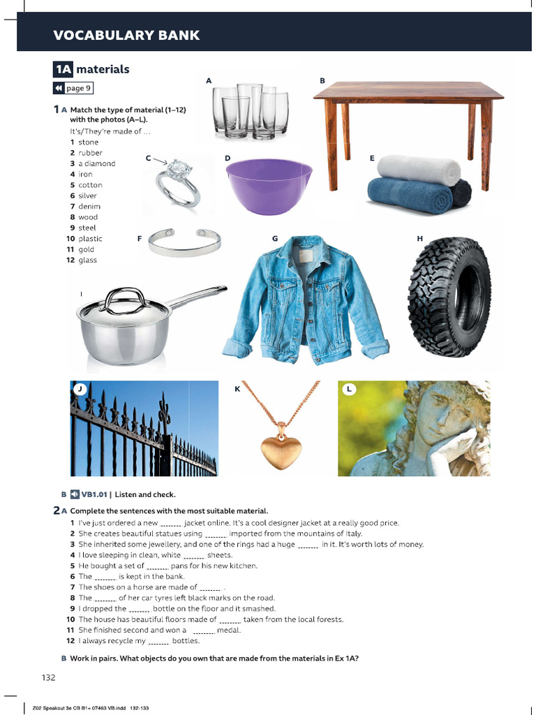 Vocabulary Bank Unit 1 | PDF