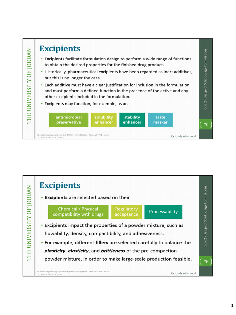 Excipients in Tablet Formulation Design | PDF | Tablet (Pharmacy ...