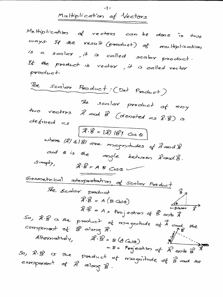 Understanding Vector Products in Geometry | PDF