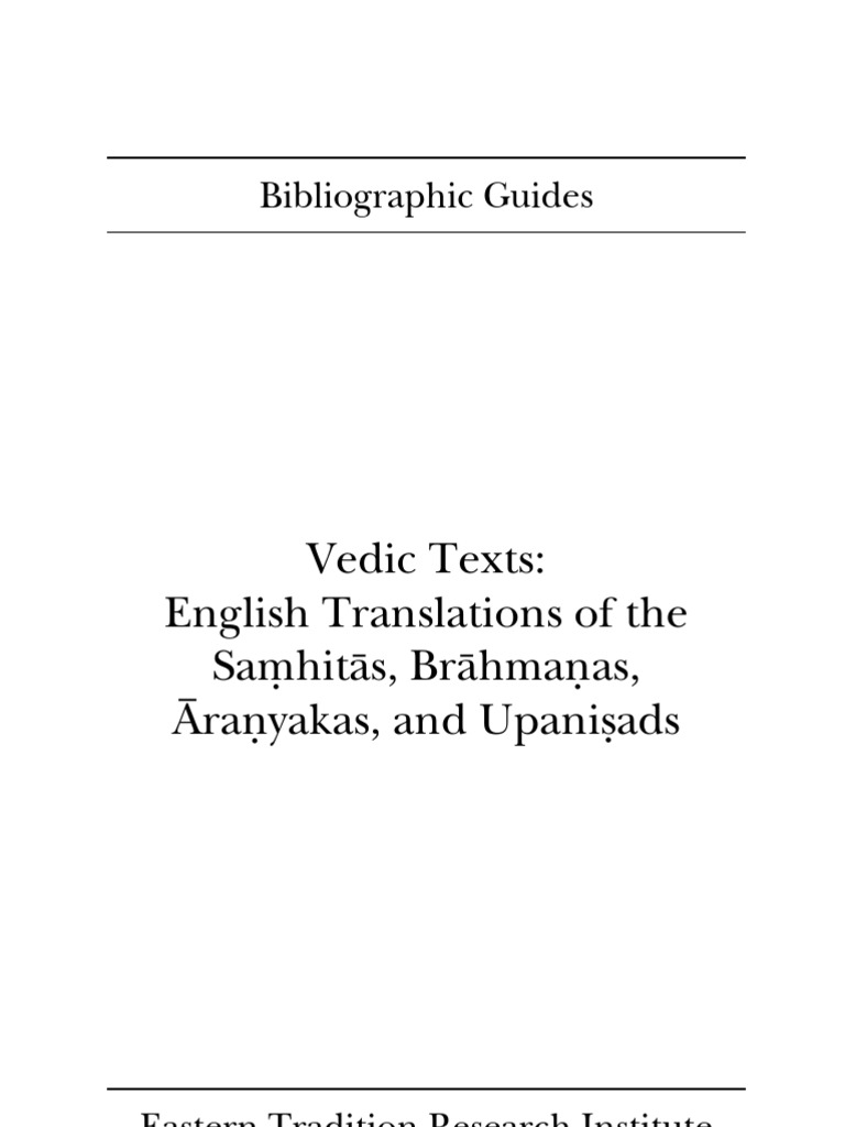 Vedic Texts | PDF | Upanishads | Vedas