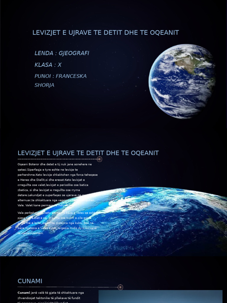 Levizjet e Ujrave Te Detit Dhe Te Oqeanit | PDF