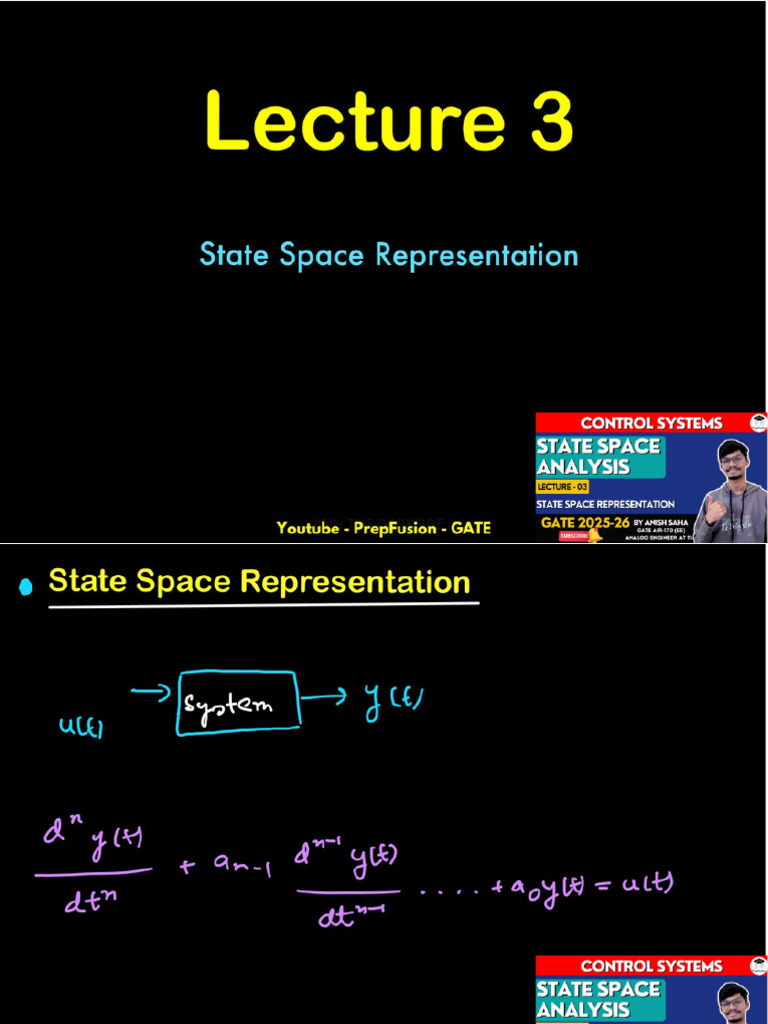 Lec 3 - State Space Analysis PDF | PDF