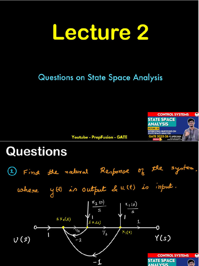 Lec 2 - State Space Analysis PDF | PDF