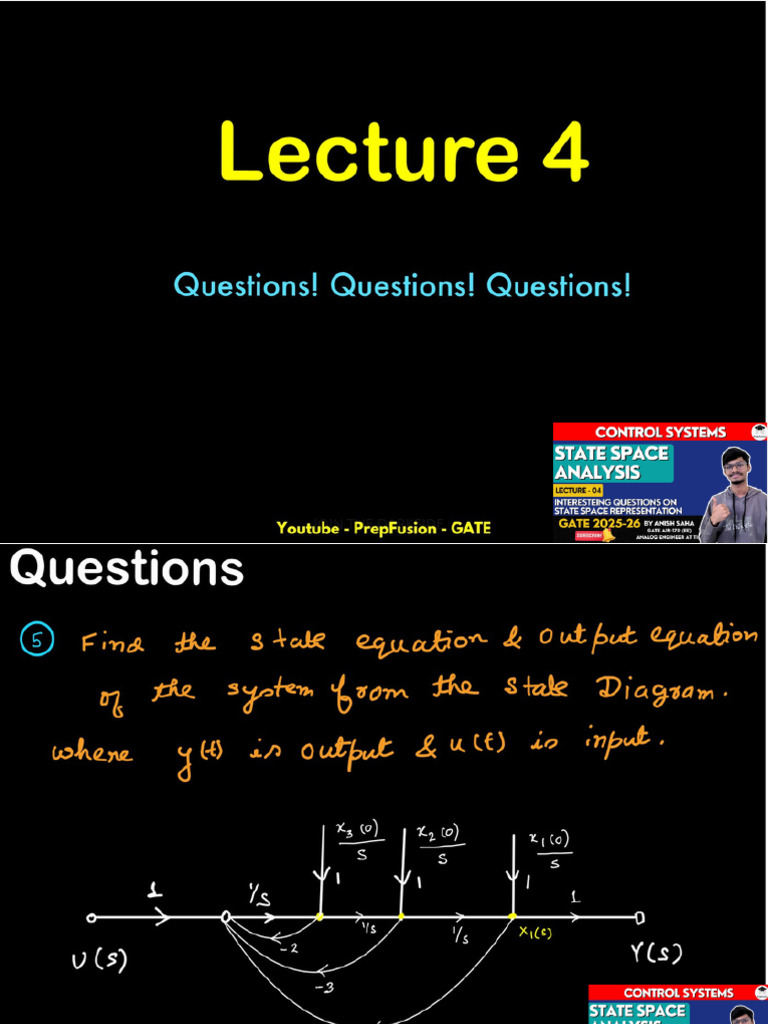 Lec 4 - State Space Analysis PDF | PDF