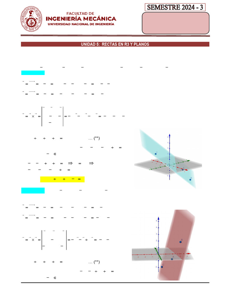 Ecuaciones de Planos en R3: Ejemplos y Soluciones | PDF | Ecuaciones ...