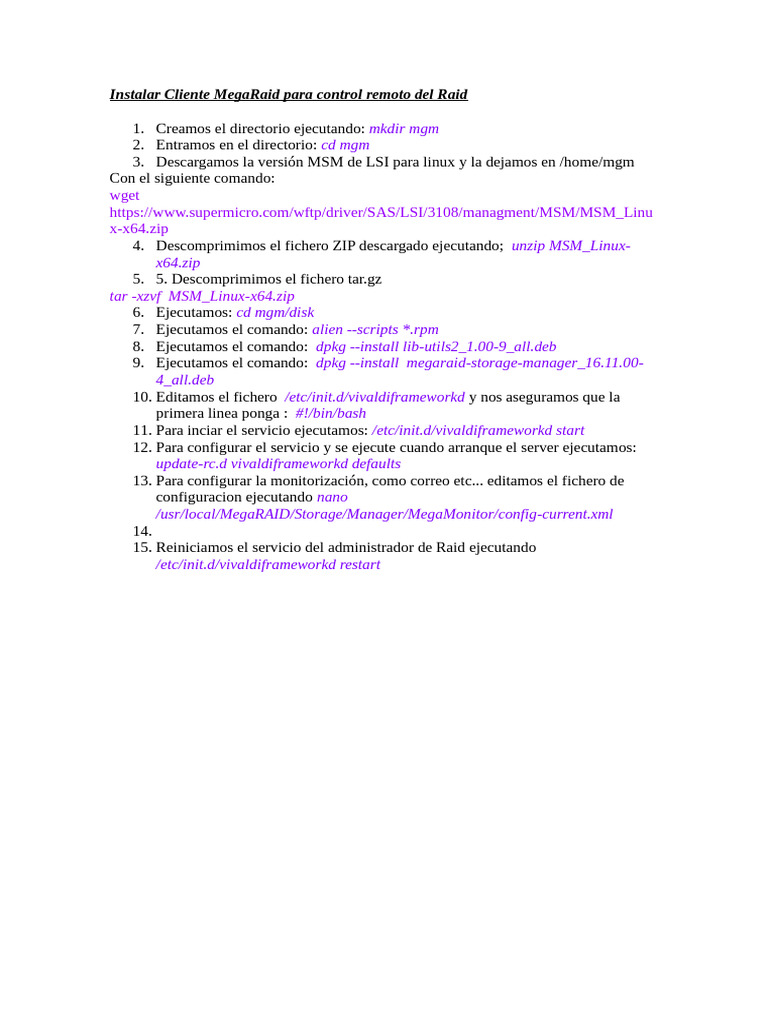Instalación de MegaRAID en Linux | PDF