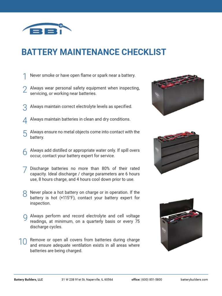 Essential Battery Maintenance Guidelines | PDF