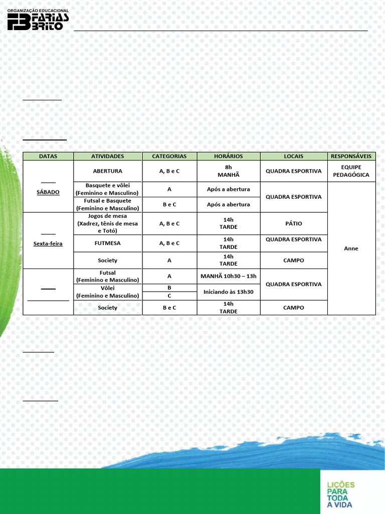 Abertura do FB Fest 2025: Festival de Esportes | PDF | Pedagogia