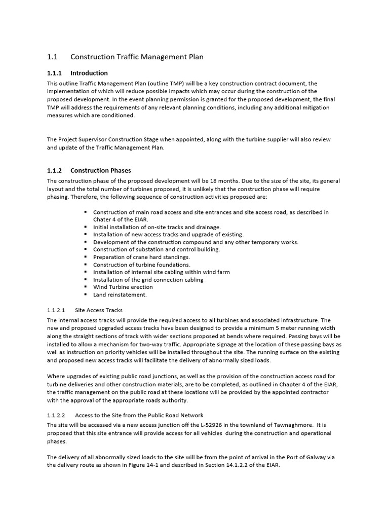 Copy Copy Appendix 14-2 - Construction Traffic Management Plan | PDF ...
