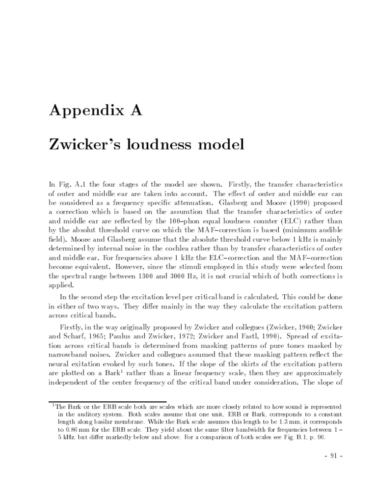 Zwicker Method | PDF | Hearing | Sound