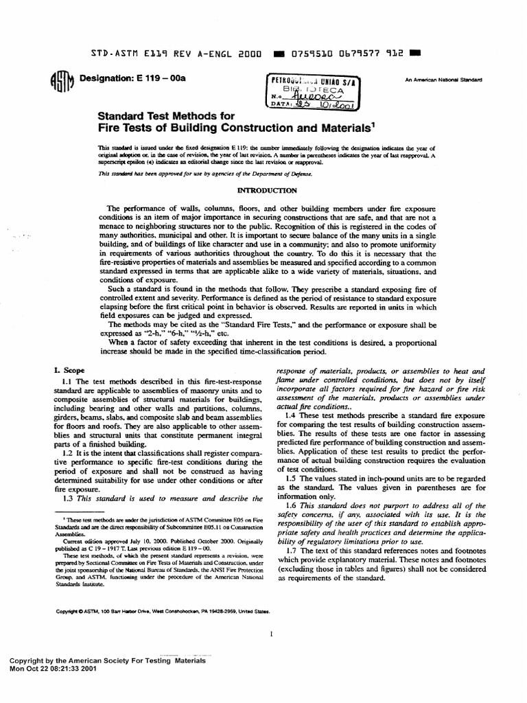 Astm E119 | PDF