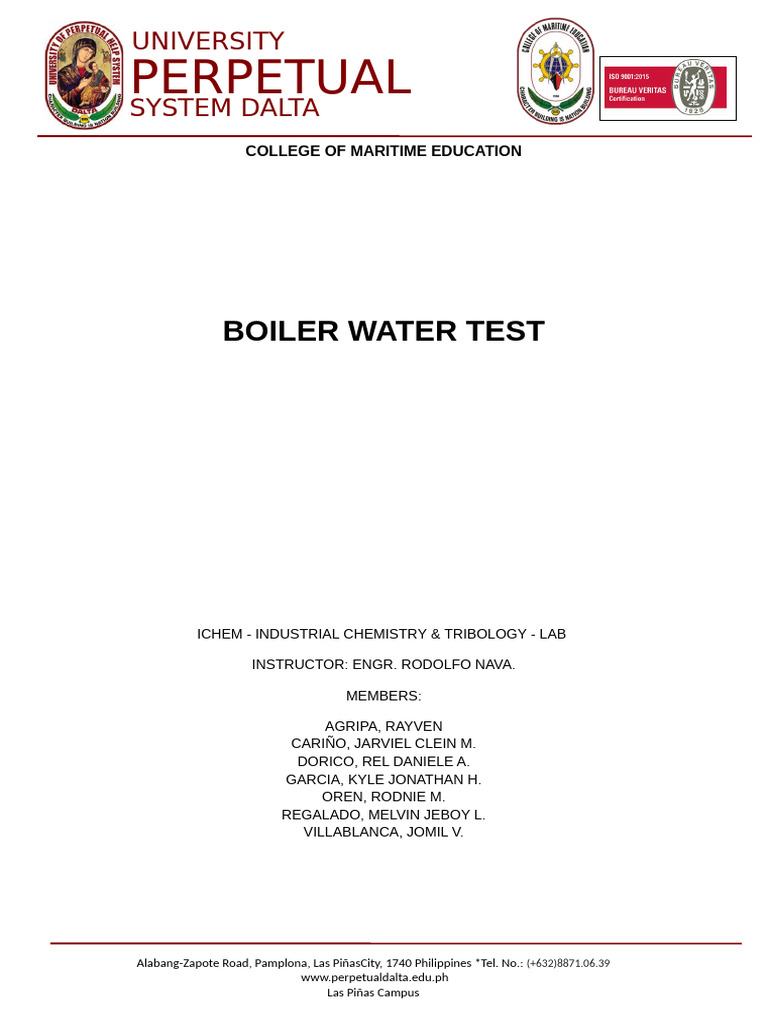 Boiler Water Testing Procedures Guide | PDF | Ph | Water