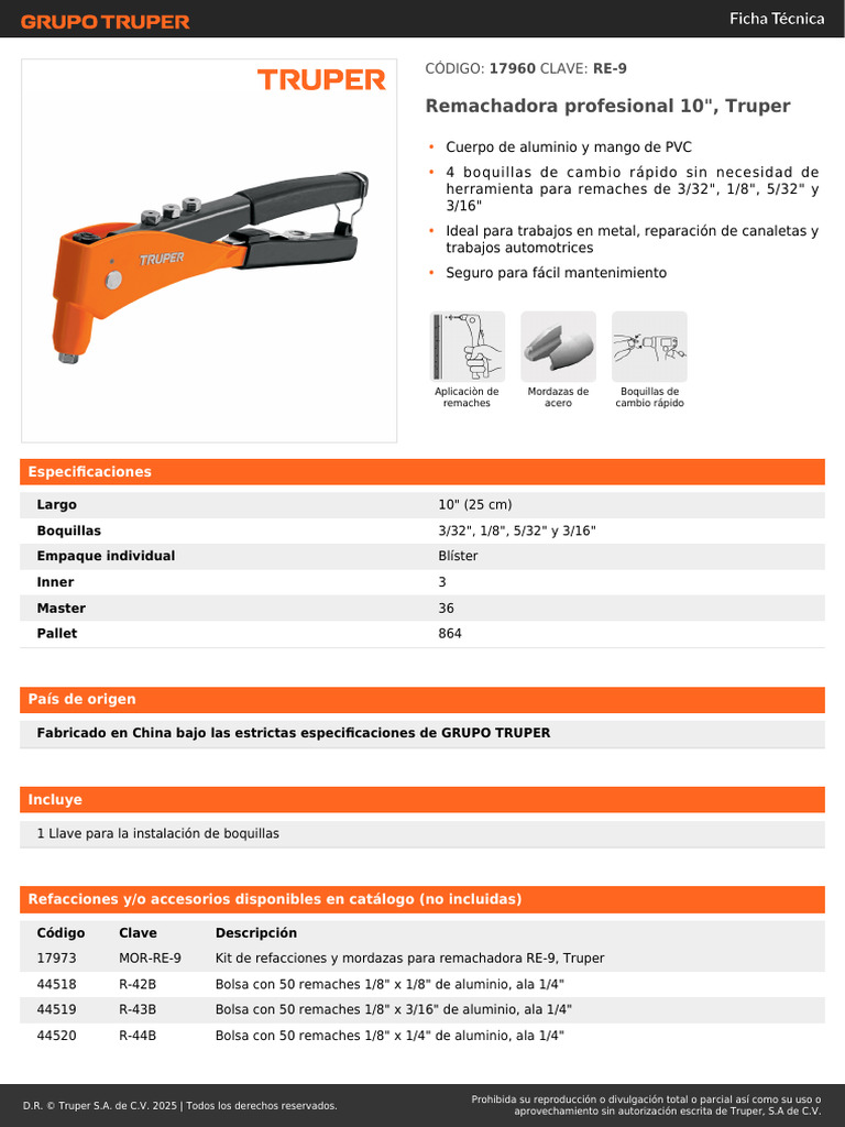 Remachadora | PDF | Remache | Ingeniería de Edificación