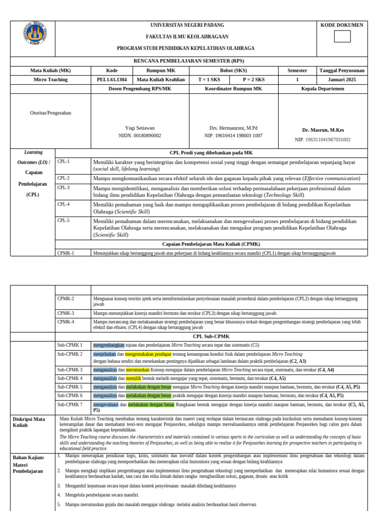 Obe - RPS - Micro Teaching | PDF