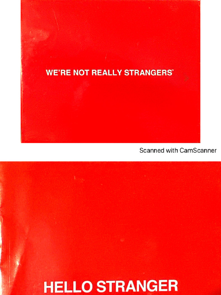 We're Really Not Strangers | PDF