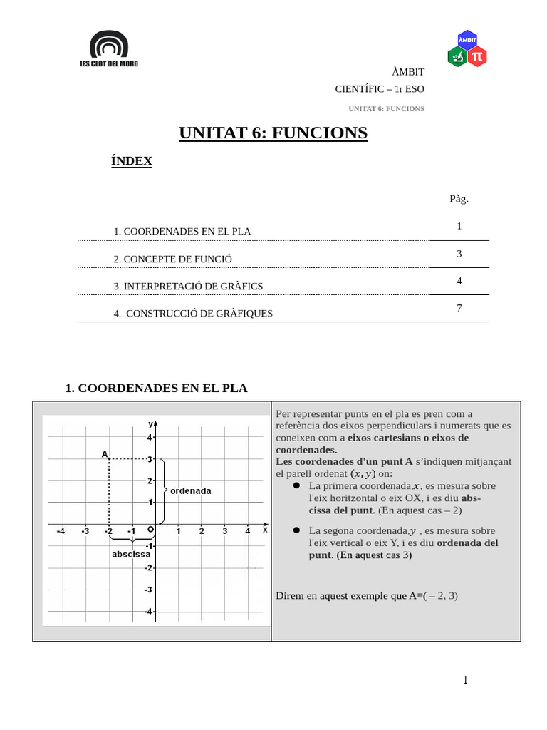 1eso Acm 06 Funcions | PDF