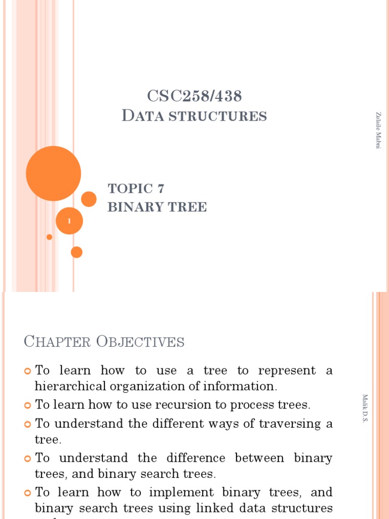 Topic 7 Binary Tree | Download Free PDF | Algorithms And Data Structures | Information Retrieval