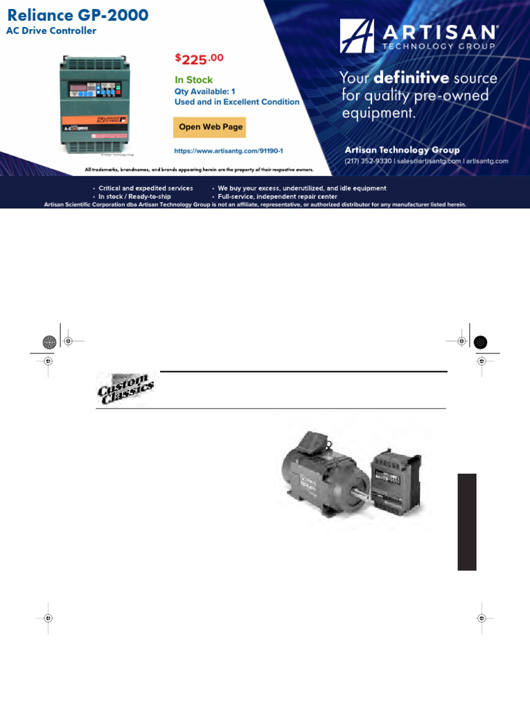 Info Baldor Reliance GP 2000 Manual 20172138352 | PDF | Alternating ...