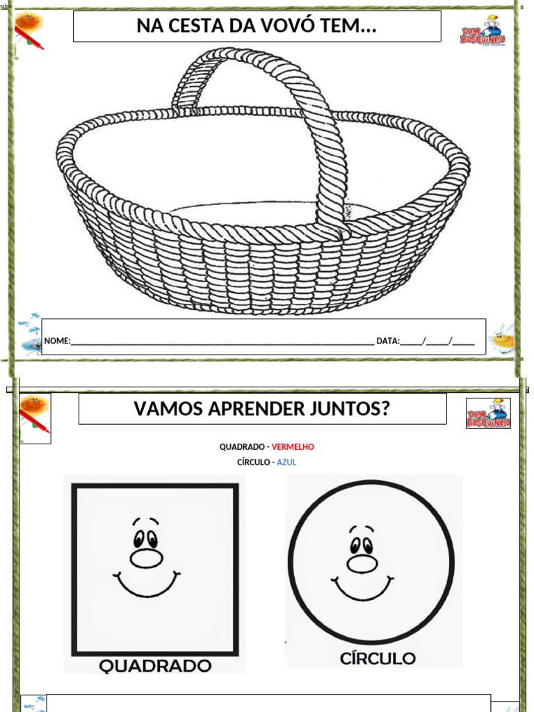 Ativ. Cesta Da Vovó, Formas Geo | PDF