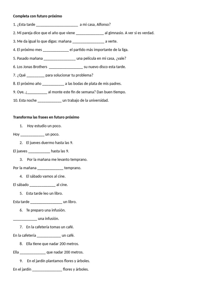 Futuro Próximo A1-3 | PDF