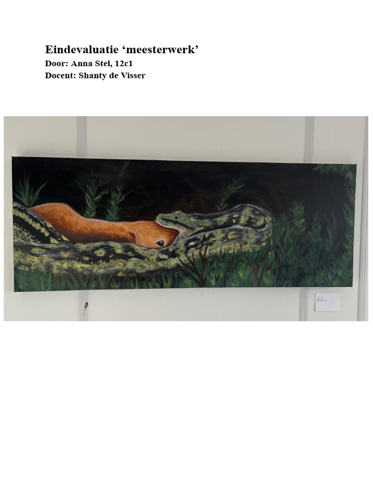 Eindevaluatie Meesterwerk | PDF