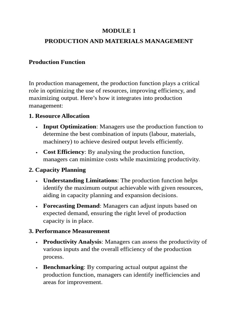 Production and Materials Management Guide | PDF | Supply Chain ...