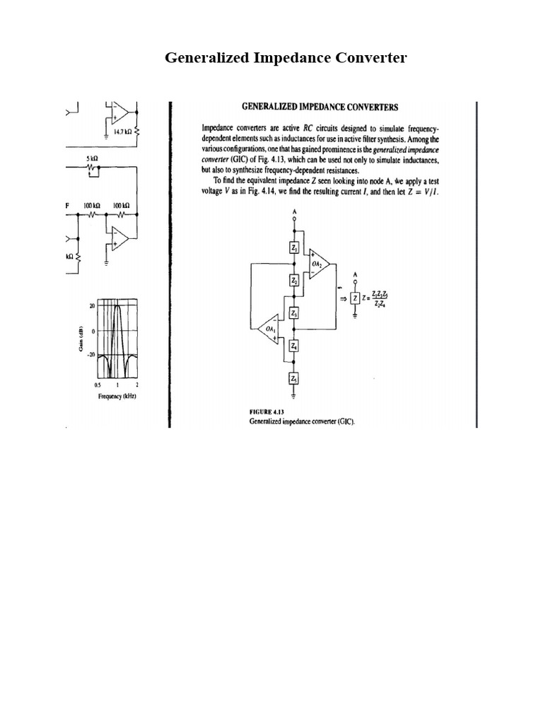 Generalized Impedance Converter | PDF
