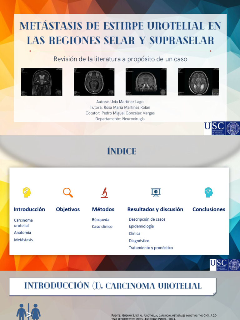 Metástasis Uroteliales en Las Regiones Selar y Supraselar | PDF ...