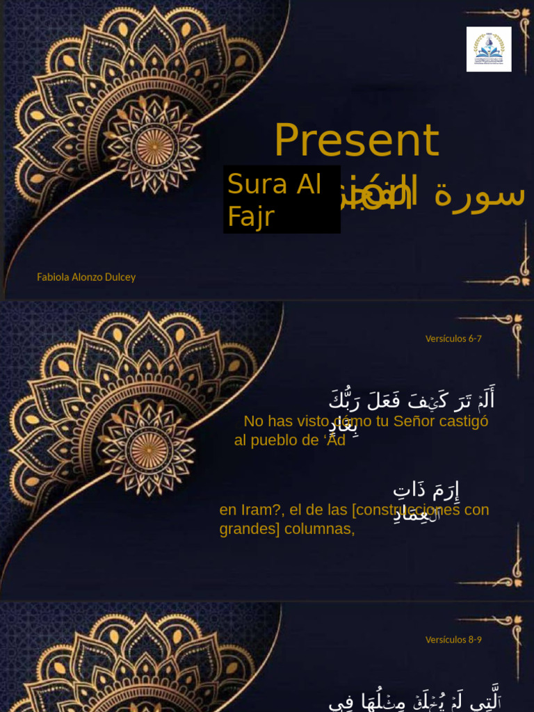 Presentación Sura Al Fajr | PDF