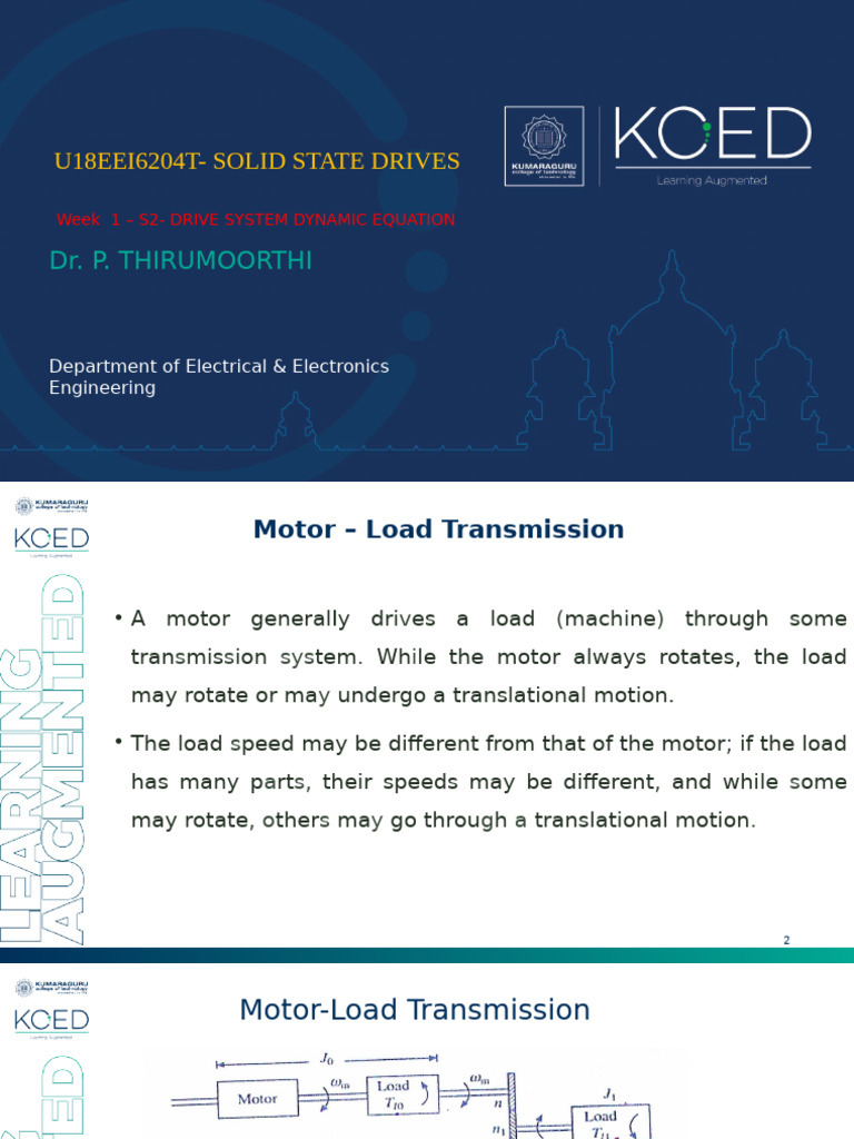 U18eei6204t SSD PPT Drive Dynamic Equation | PDF | Torque | Friction