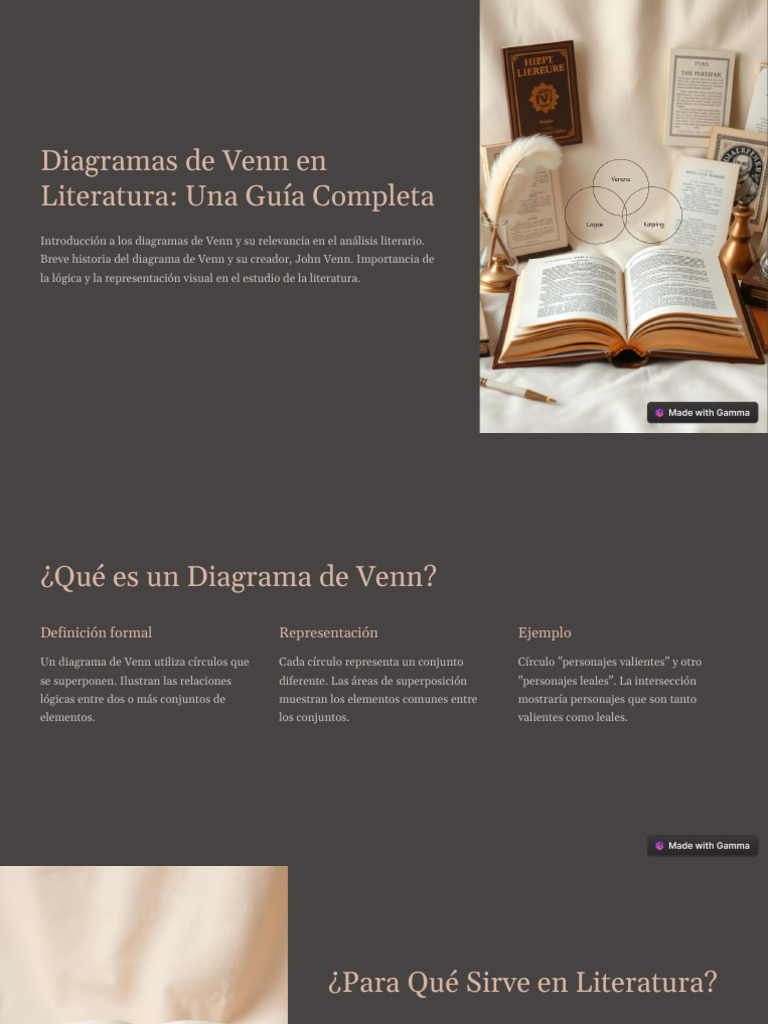 Diagramas de Venn en Literatura Una Guia Completa | PDF