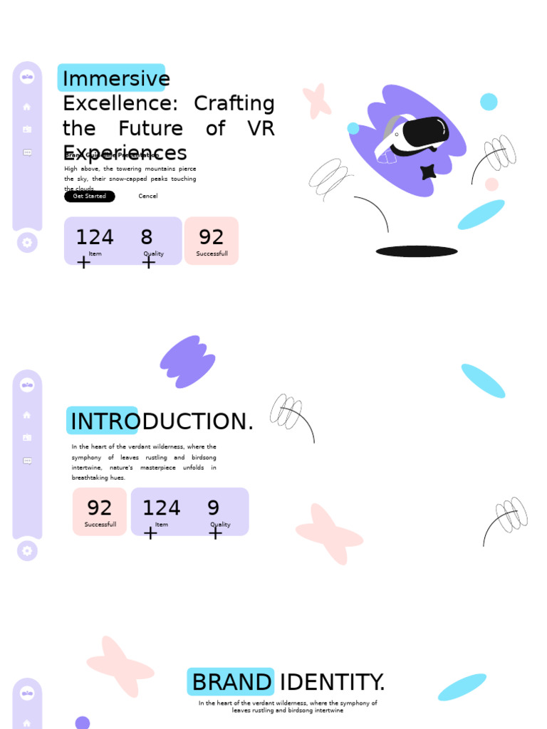 White Purple VR Experience Development Brand Guideline | PDF | Earth ...