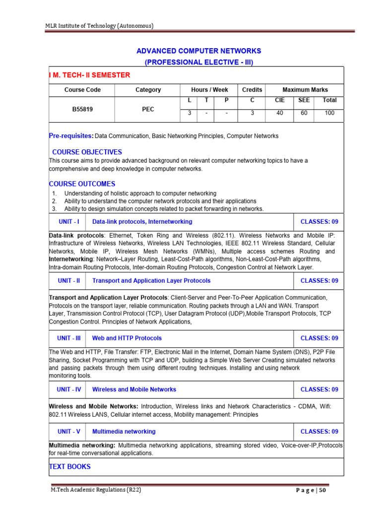 ADVANCED-COMPUTER-NETWORKS(PE-3) | PDF | Computer Network | Internet ...