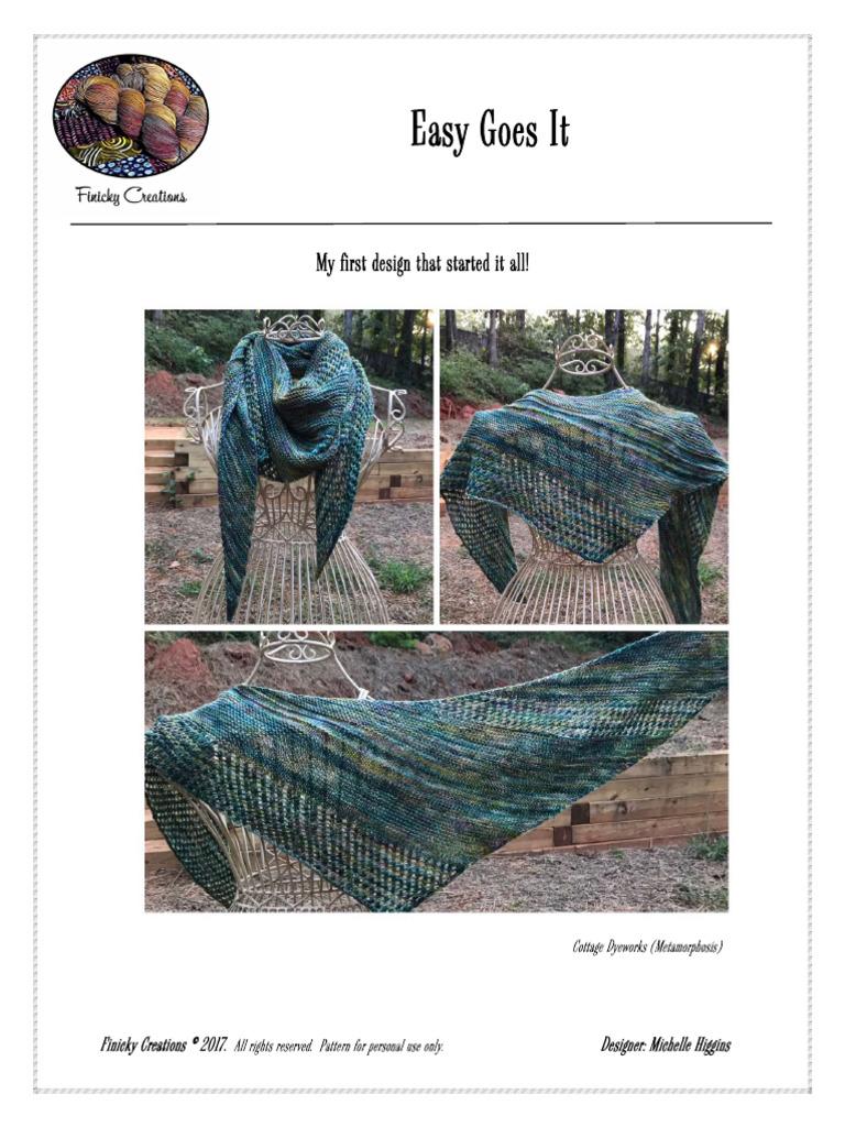Easy Asymmetrical Scarf Pattern | PDF | Knitting | Handicrafts