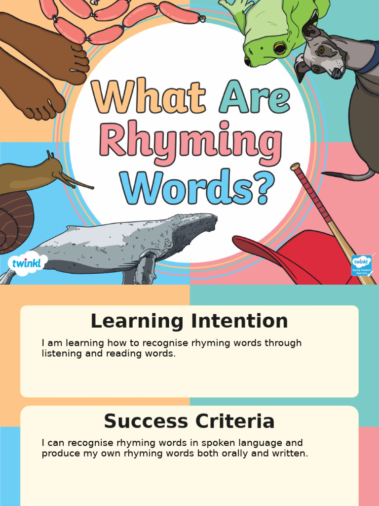 Au L 1637201312 Rhyming Words Presentation | PDF
