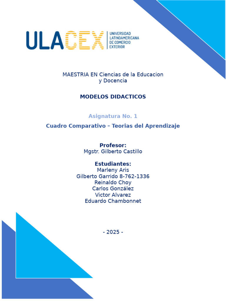 Taller 1 - Modelos Didacticos | PDF | Aprendizaje | Enseñando