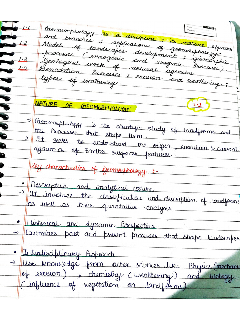 Geology Major Unit 1 Sem 2 | PDF