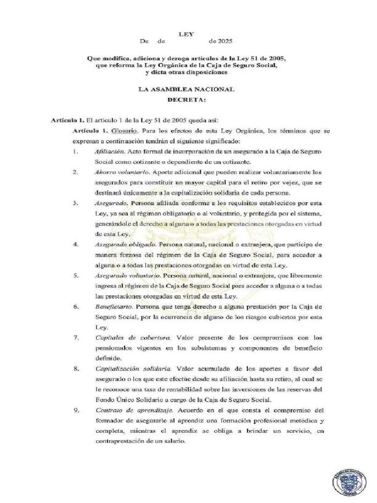Proyecto de Ley 163 Aprobado en 3o | PDF | Seguro | Pensión