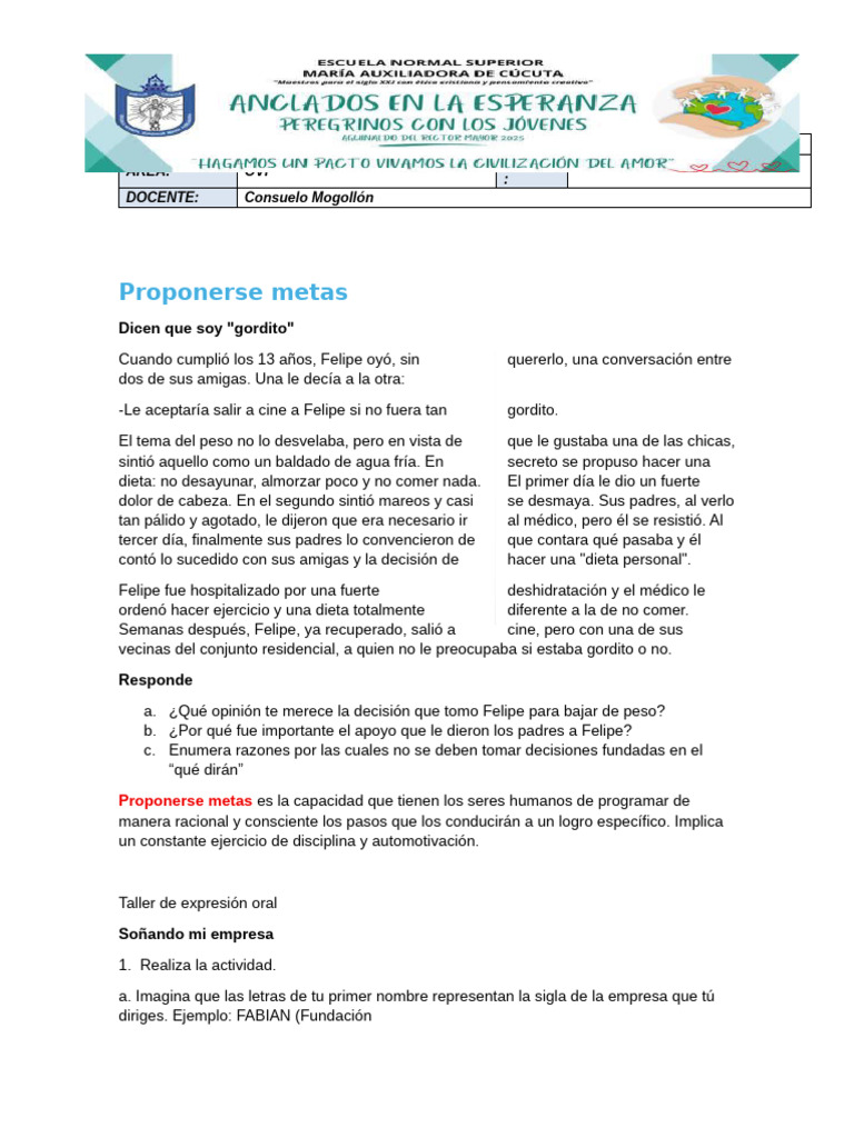 Proponerse-metas | PDF