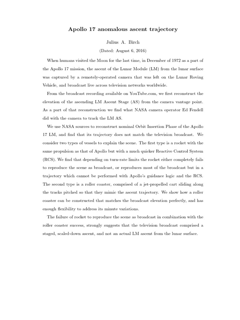 Apollo17 Ascent Trajectory | PDF | Apollo Lunar Module | Apollo Program
