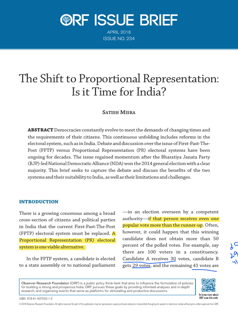 Proportional_Representation | PDF | Voting | Electoral District