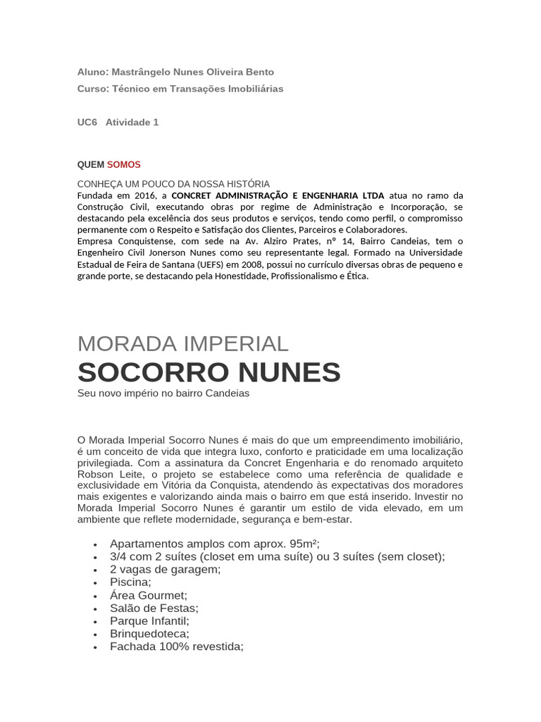 Atividade 1 UC6 | PDF