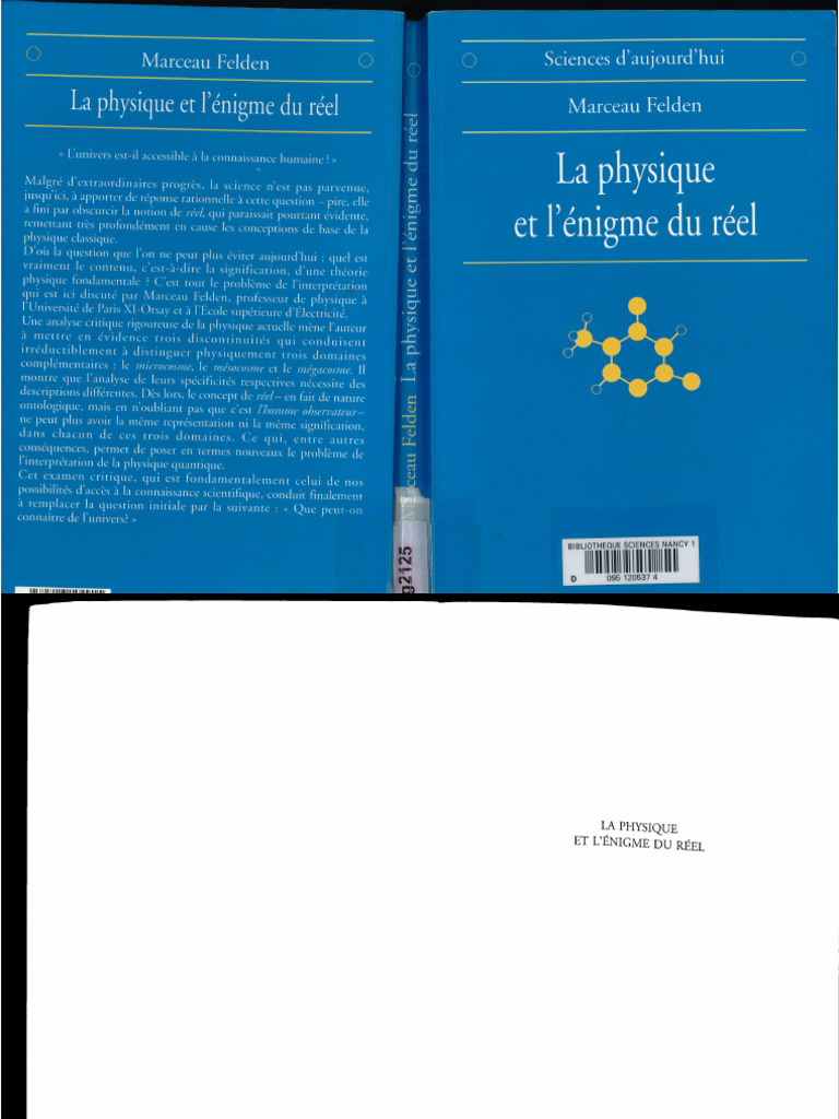 La Physique Et L'énigme Du Réel | PDF