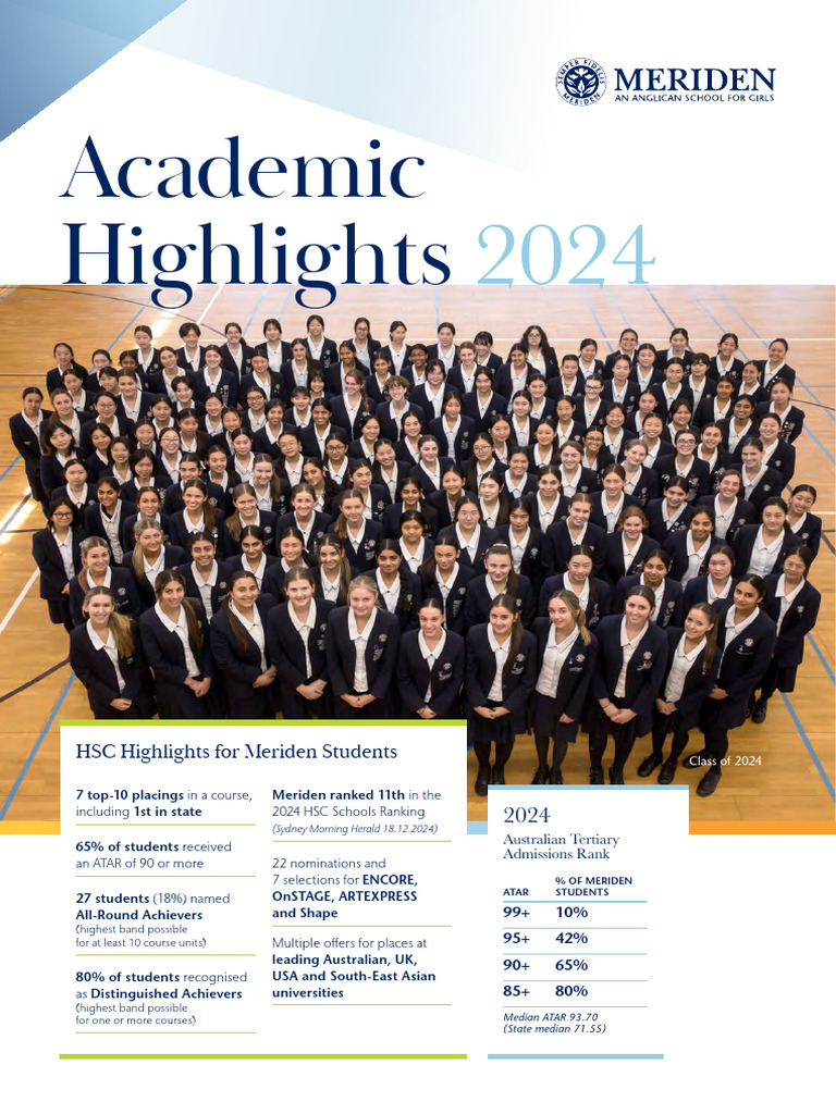 Meriden Academic Highlights 2024 DIGITAL 1 | PDF