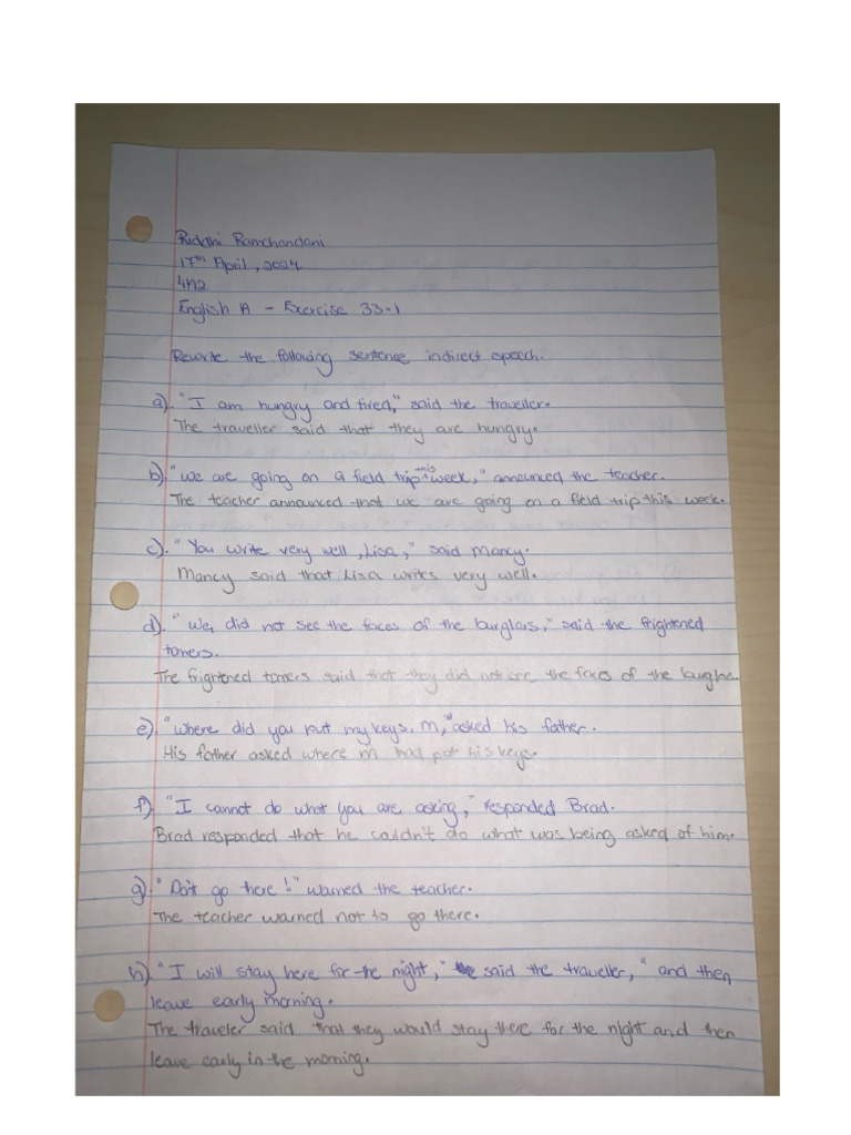 English A Classwork | PDF