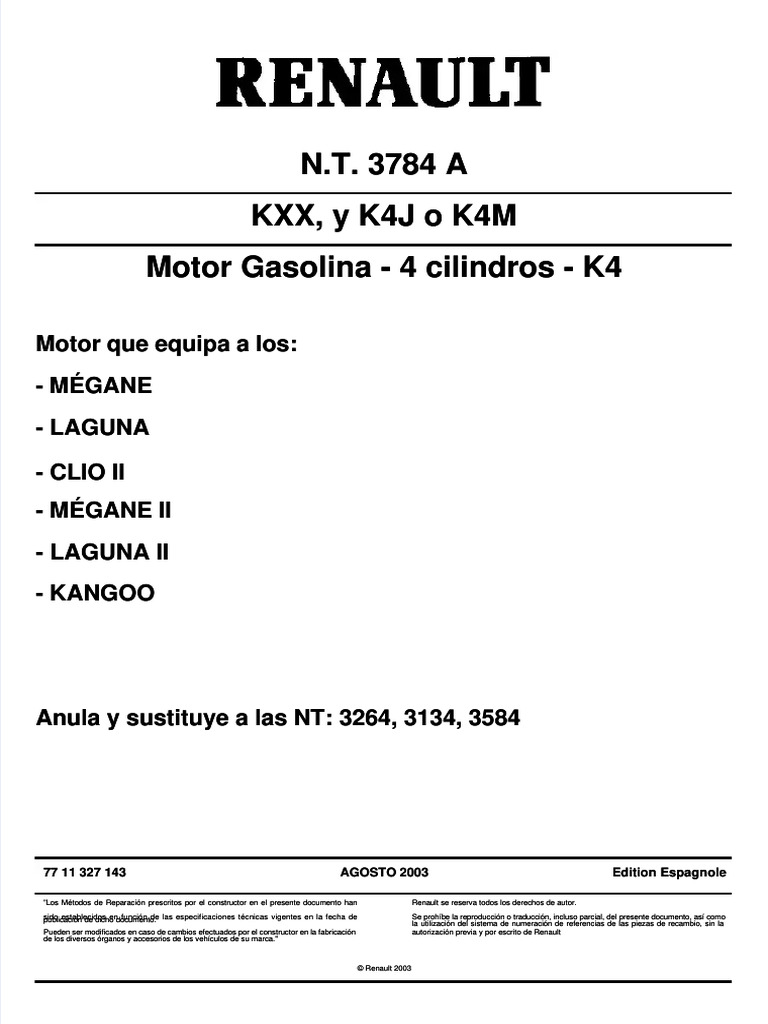 PDF Manual Motor k4j PDF Compress | PDF | Propulsión | Máquinas rotativas