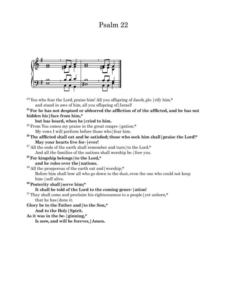 Psalm 22: Praise and Affliction | PDF